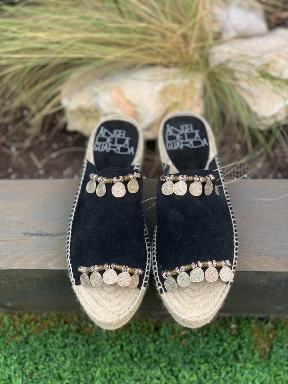 Sandalia Cleo Negro - Angel de la Guarda